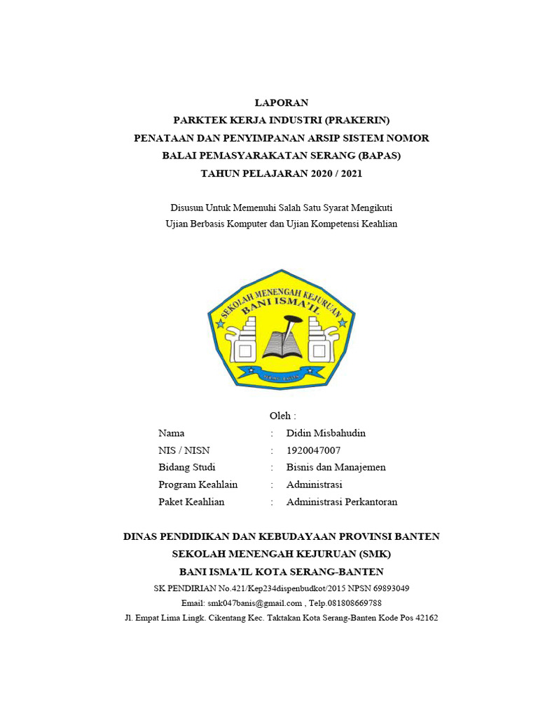 Format Laporan PKL | PDF