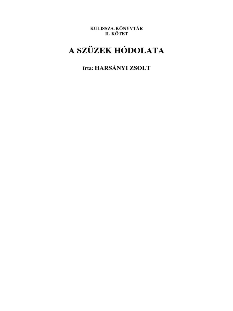Harsányi Zsolt - A Szűzek Hódolata | PDF