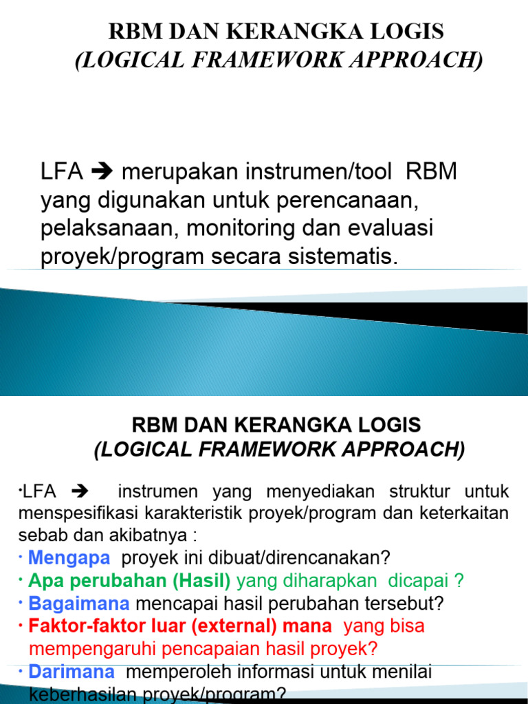 Perencanaan Program DGN Pendekatan Log Frame-LFA | PDF | Bisnis