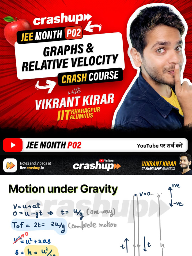 JEE Month P02 Graphs and Relative Velocity | PDF