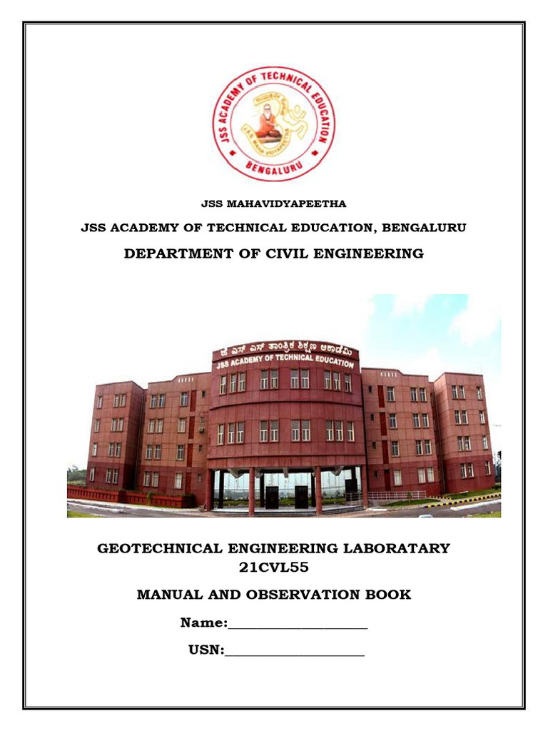 21CVL55-GT Lab Manual | PDF | Density | Engineering