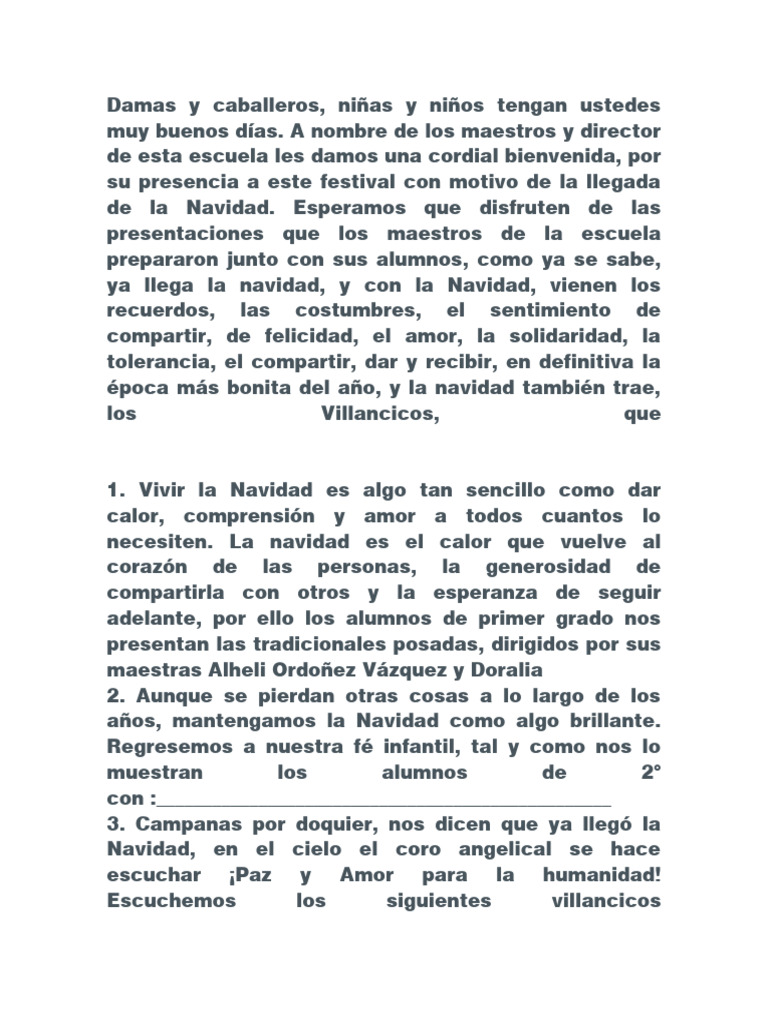 Programa Navideño | PDF