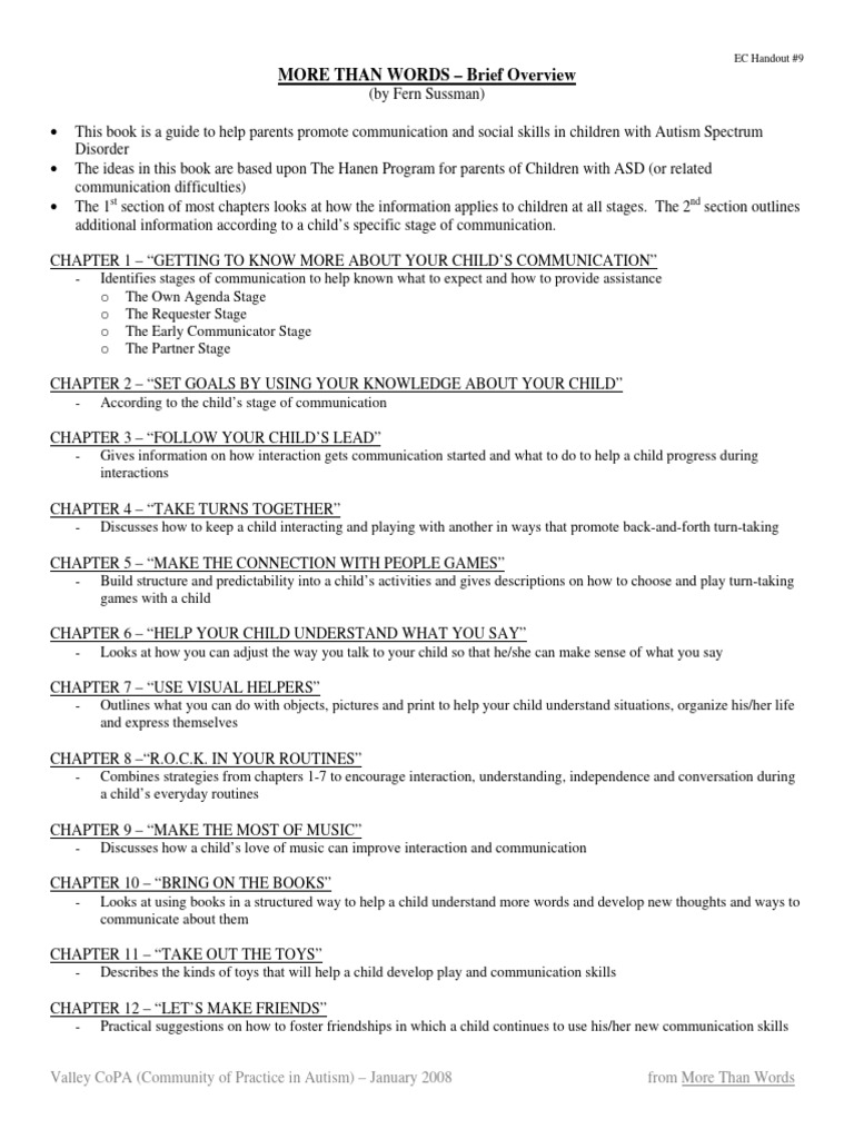 Copa Comm Words | Download Free PDF | Autism Spectrum | Communication