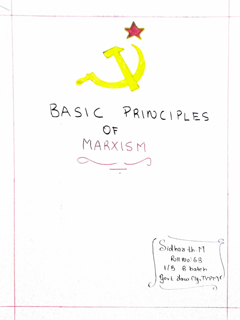 Basic Principles of Marxism | PDF