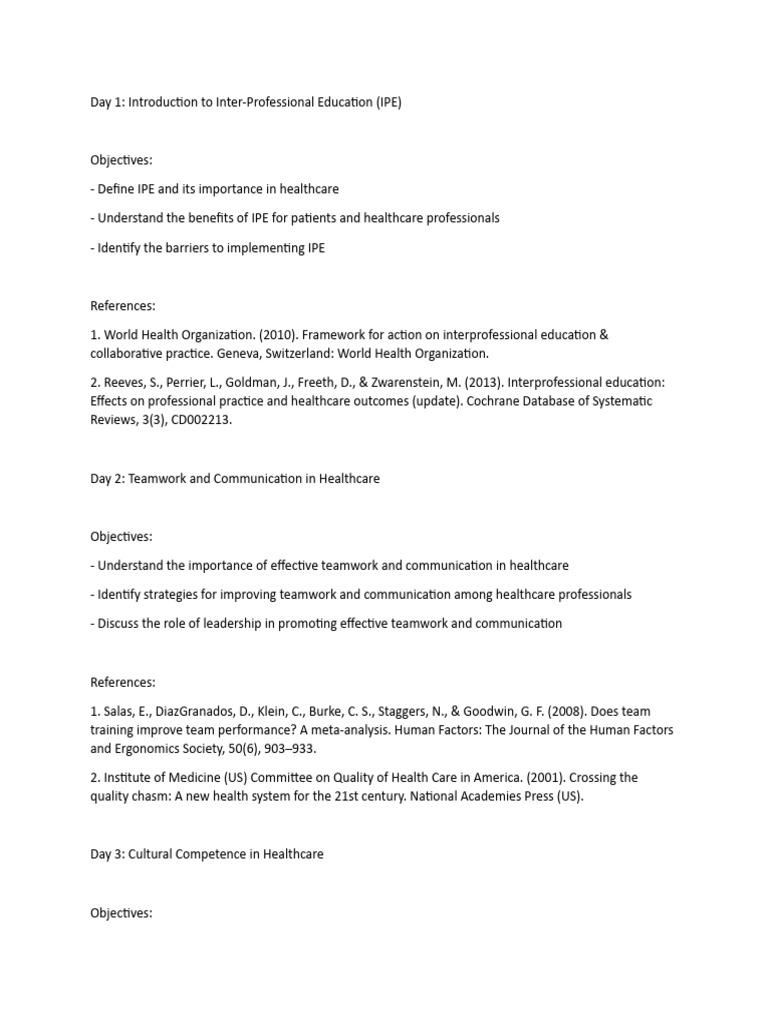 Interprofessional Education | PDF