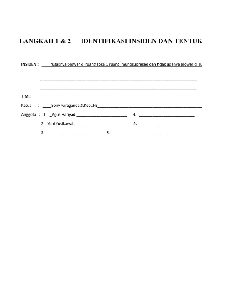 Form Rca 2 Belum Standarnya Ruang Airbone Ppi Pdf
