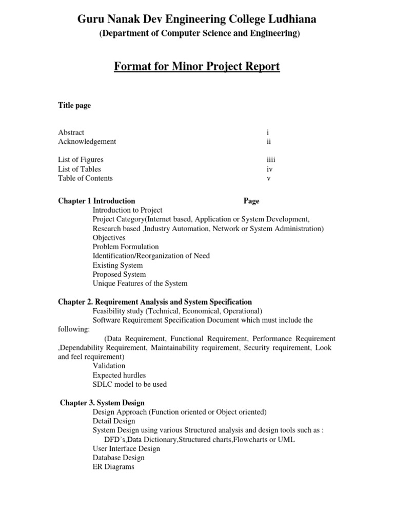 Guidelines For Submission of Minor Project Final Report | PDF ... Guidelines For Submission of Minor Project Final Report | PDF ...