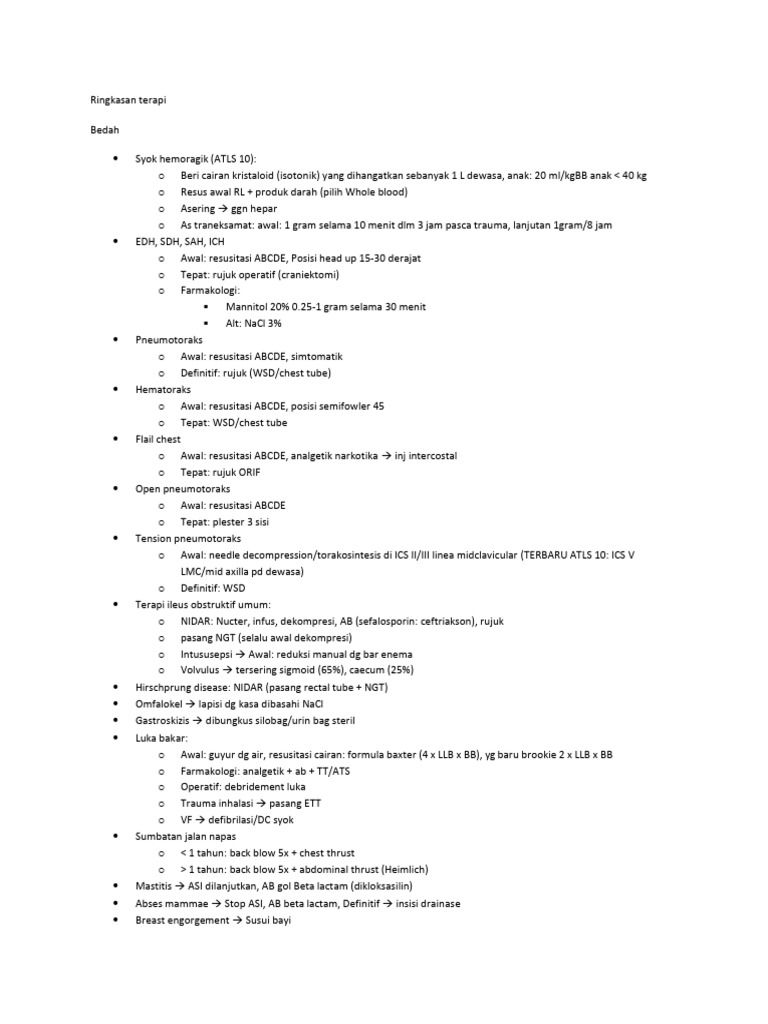 Ringkasan Terapi | PDF