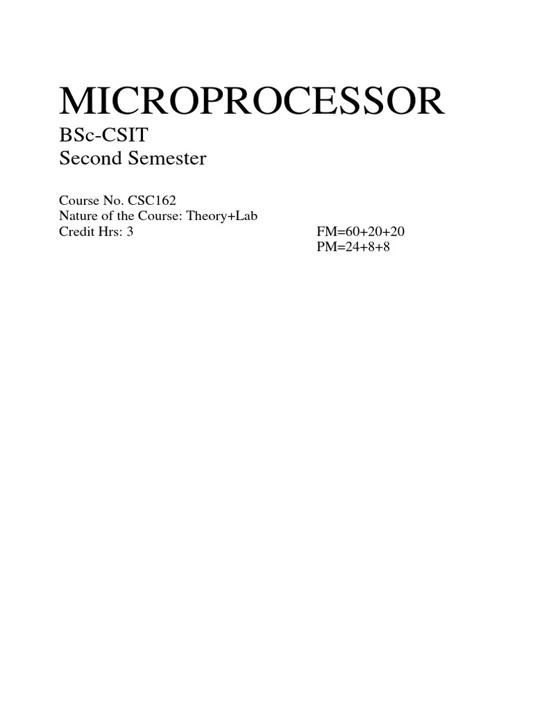 Microprocessor All | PDF | Computer Data Storage | Central Processing Unit
