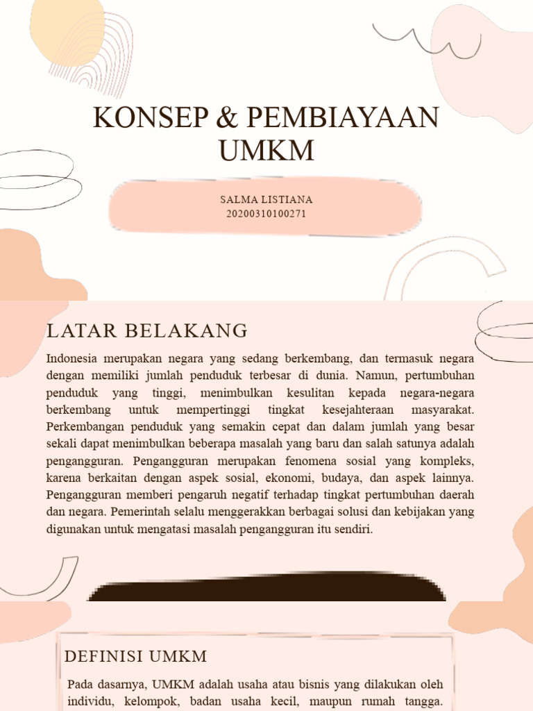 Konsep Pembiayaan Umkm Pdf