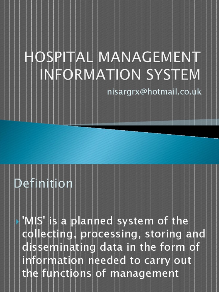 Hospital Management Information System | PDF | Electronic Health Record ...