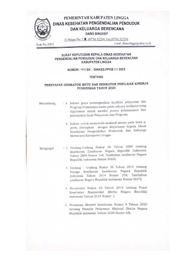 SK PKP Dan Lampiran | PDF