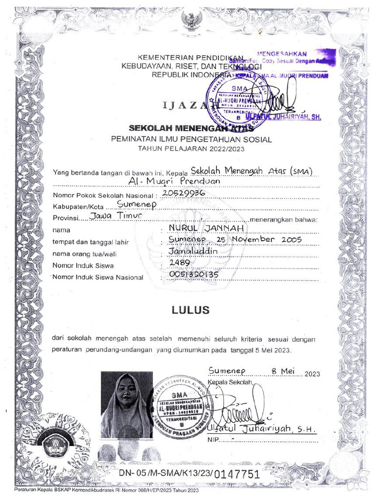 Scan Berkas Daftar | PDF