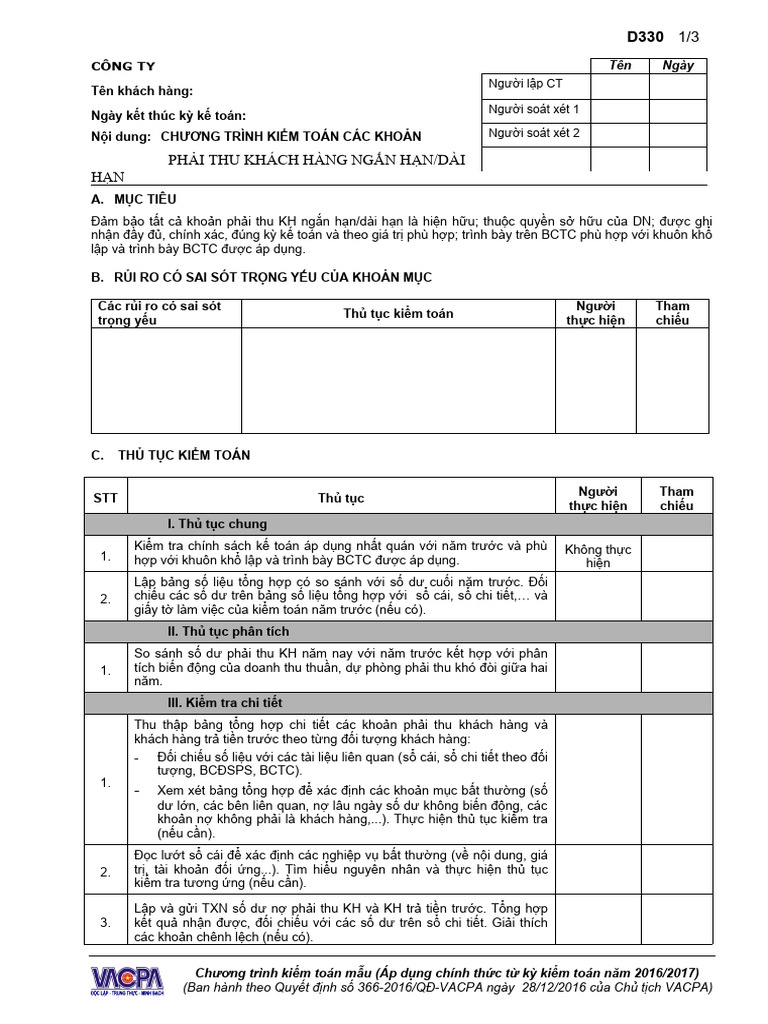 D330-Cac Khoan Phai Thu KH Ngan - Dai Han (X) - Thuc Hanh | PDF