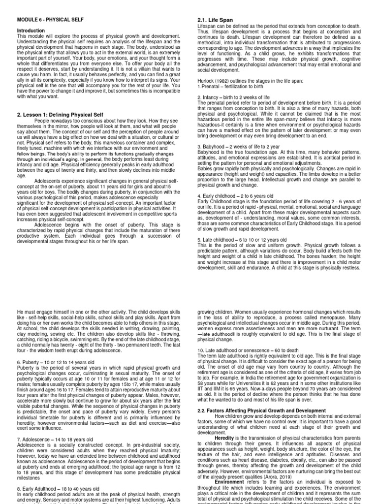 UTS Module 6 | PDF | Adolescence | Puberty
