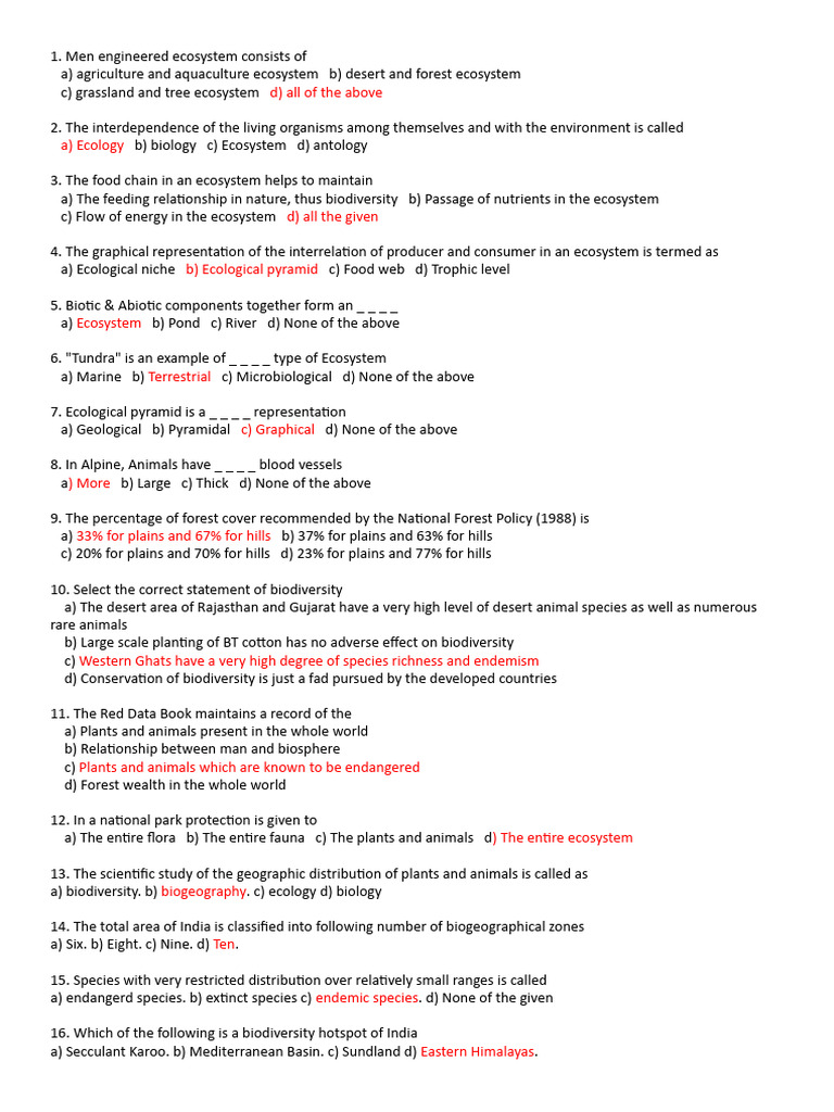 Est Ans | PDF | Ecosystem | Conservation Biology