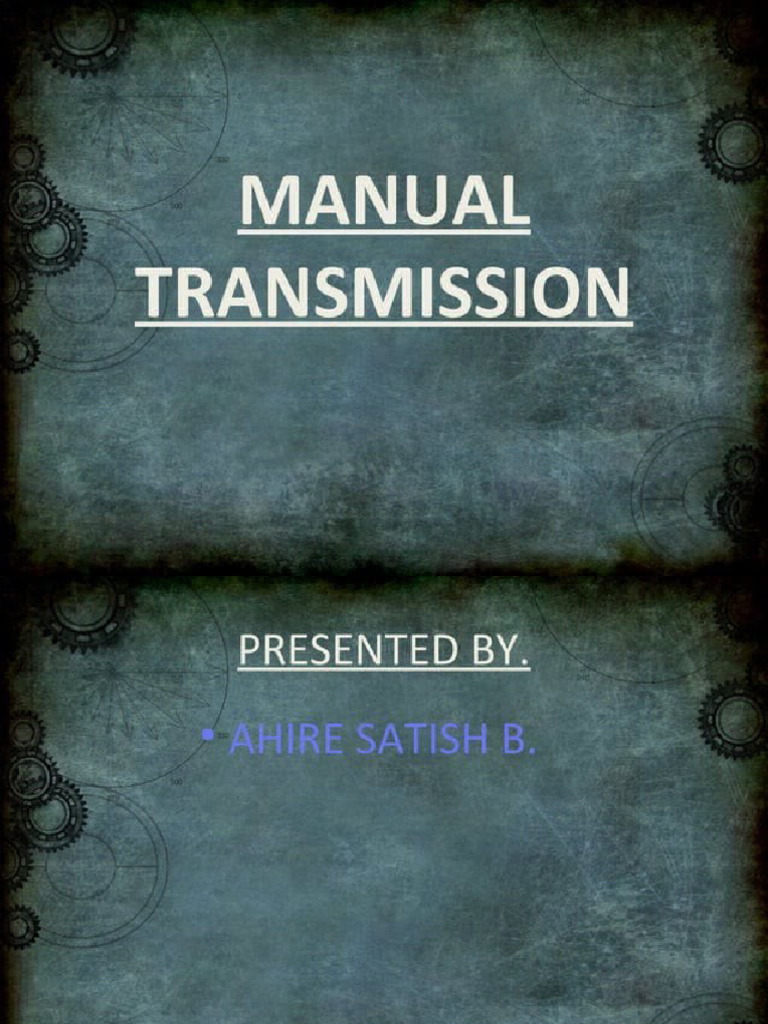 Manual Transmision Parts And Its Function Pdf