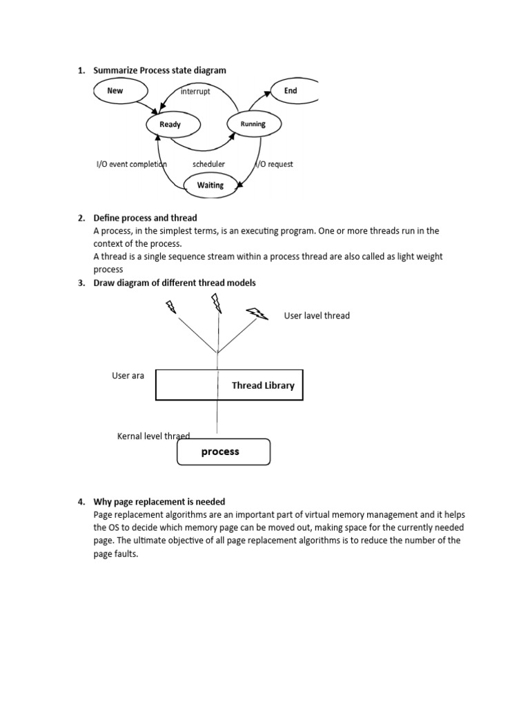 Summarize Process State Diagram | PDF