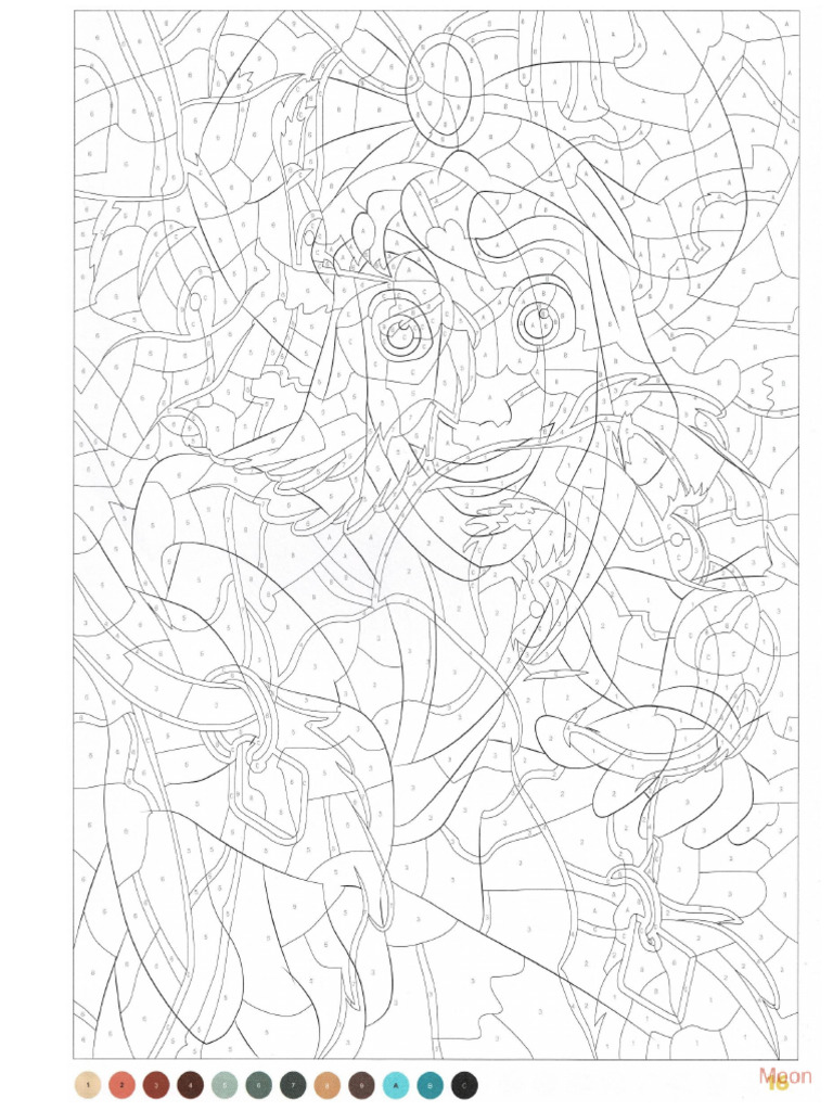 Coloriages Mystères Disney Portraits (Christophe-Alexis Perez) - 17 | PDF