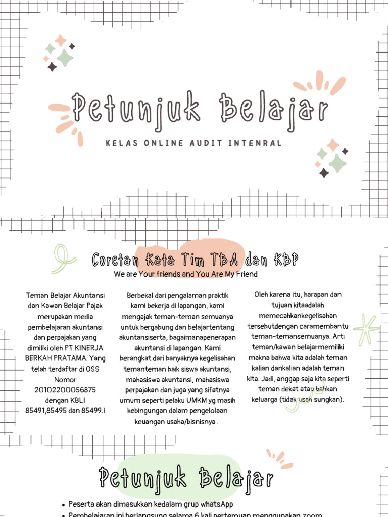 Petunjuk Belajar Audit | PDF