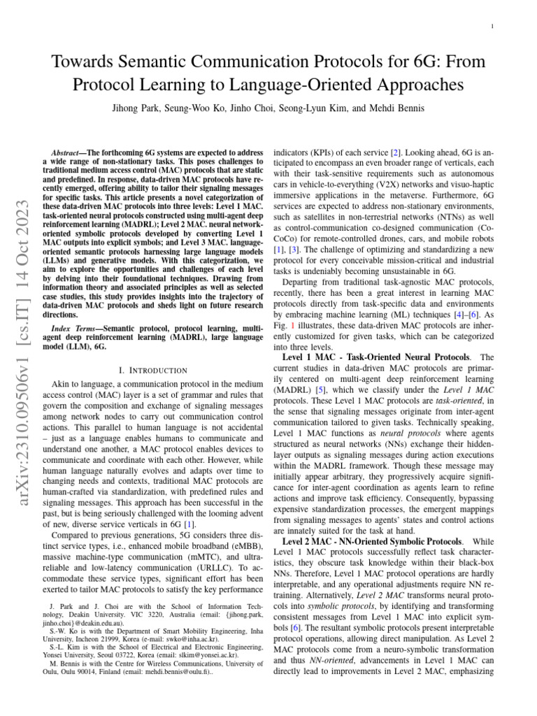 Towards Semantic Communication Protocols For 6G - From Protocol Learning To Language-Oriented ...
