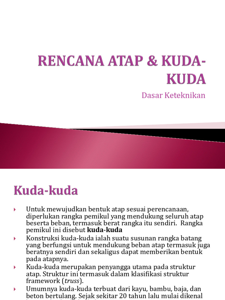 Week 11b - Rencana Atap Dan Kuda-Kuda | PDF