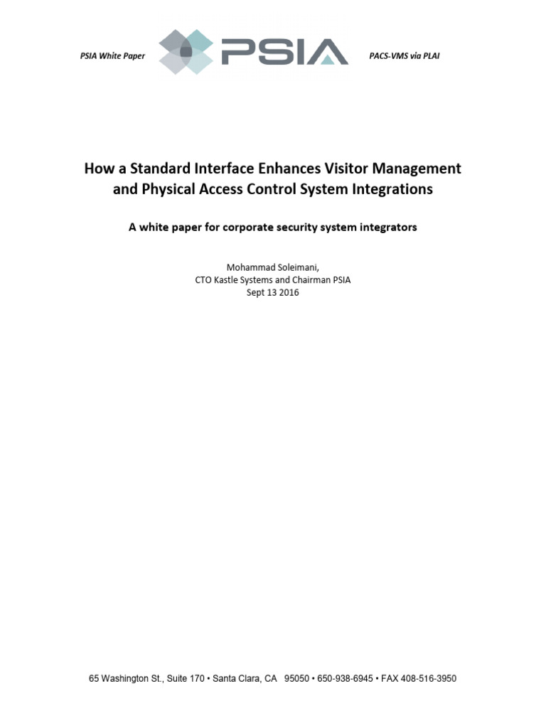 Enhance VMS-PACS Integration with PLAI | PDF | Interoperability | Computer Security