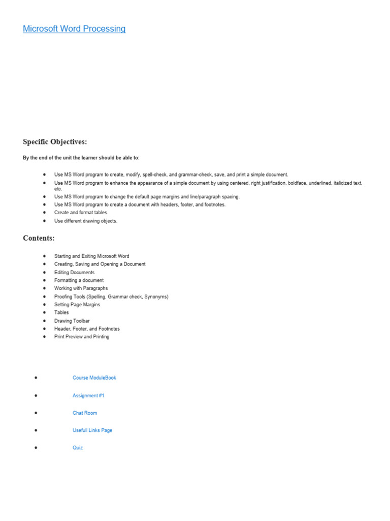 Microsoft Word Processing | PDF | Microsoft Word | Computer File Microsoft Word Processing | PDF | Microsoft Word | Computer File