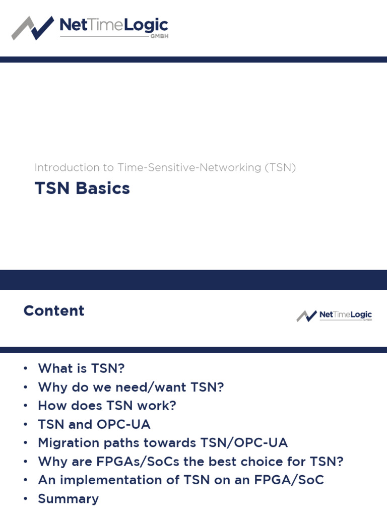 TSN Basics | PDF | Field Programmable Gate Array | Information And ...