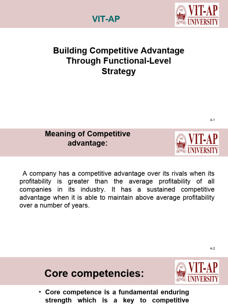 Competitive Advantage through Strategy | PDF | Competitive Advantage ...