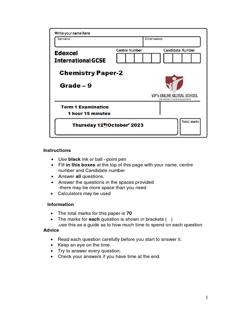 GR 9, Chem P-2 | PDF