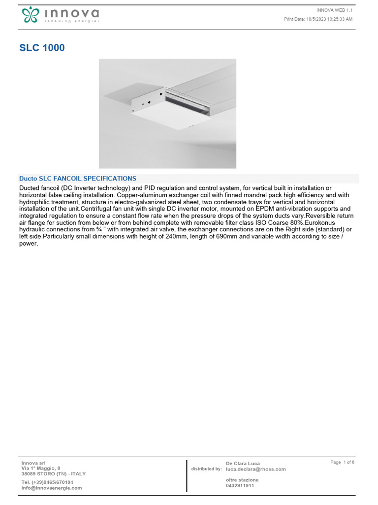 Innova 1000 | PDF | Equipment | Manufactured Goods