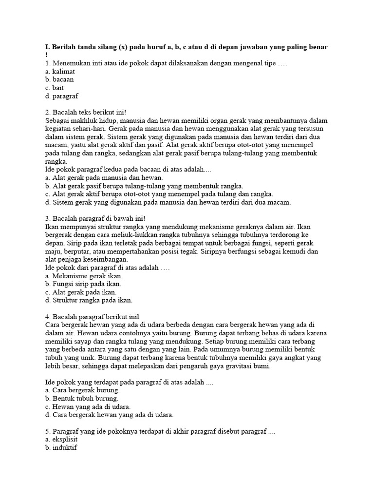 Uts Tema 1 KLS 5 Bindo | PDF