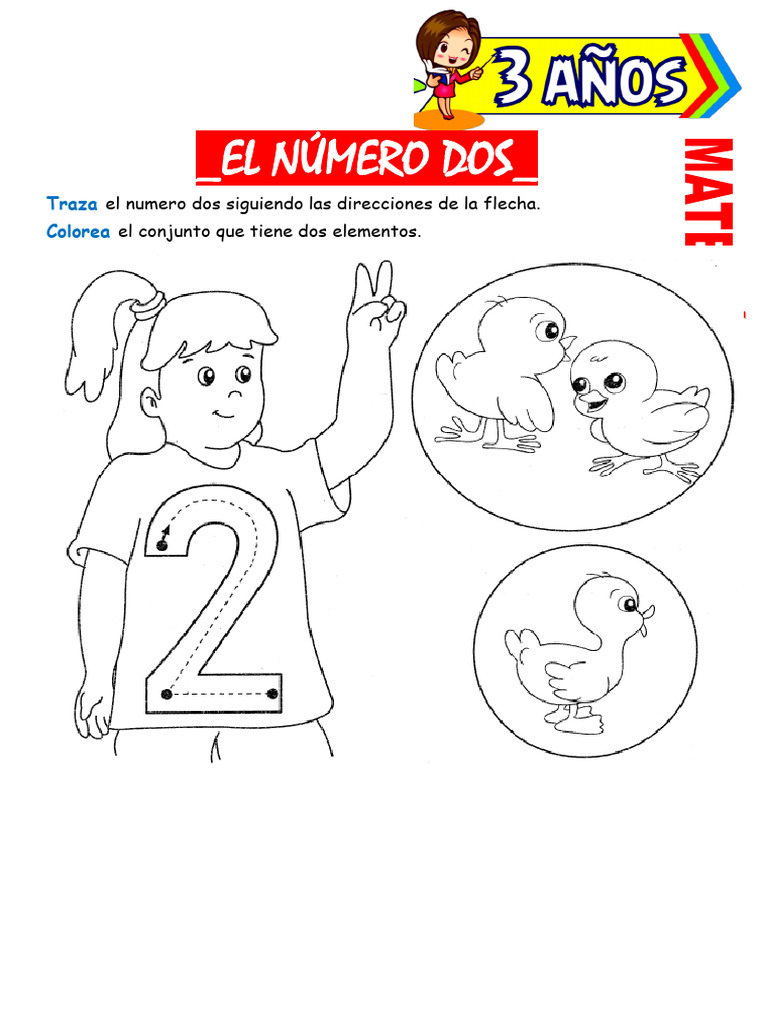 Actividades Preescolares con el Número 2 | PDF