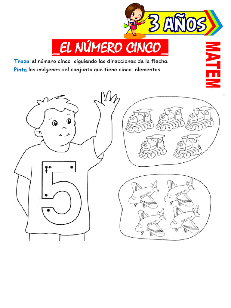 Actividades Del Número 5 para Niños de 3 Años | PDF