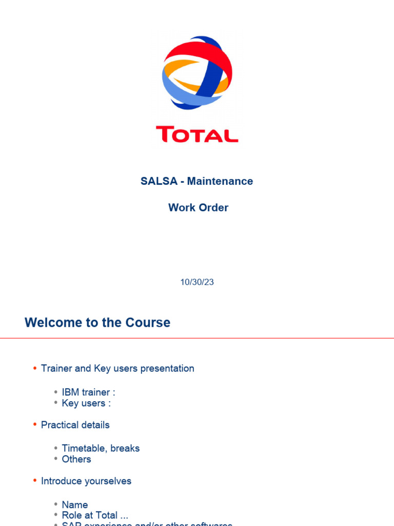 SAP PM Work Order Training Guide | PDF | Information