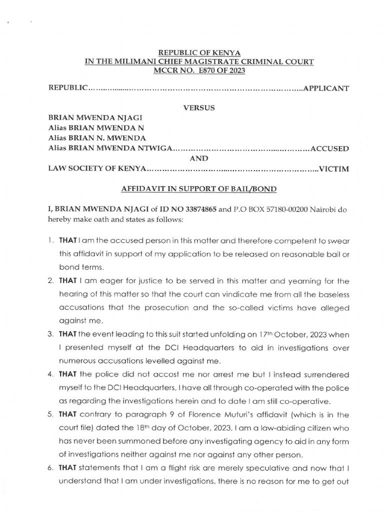 Brian Affidavit | PDF