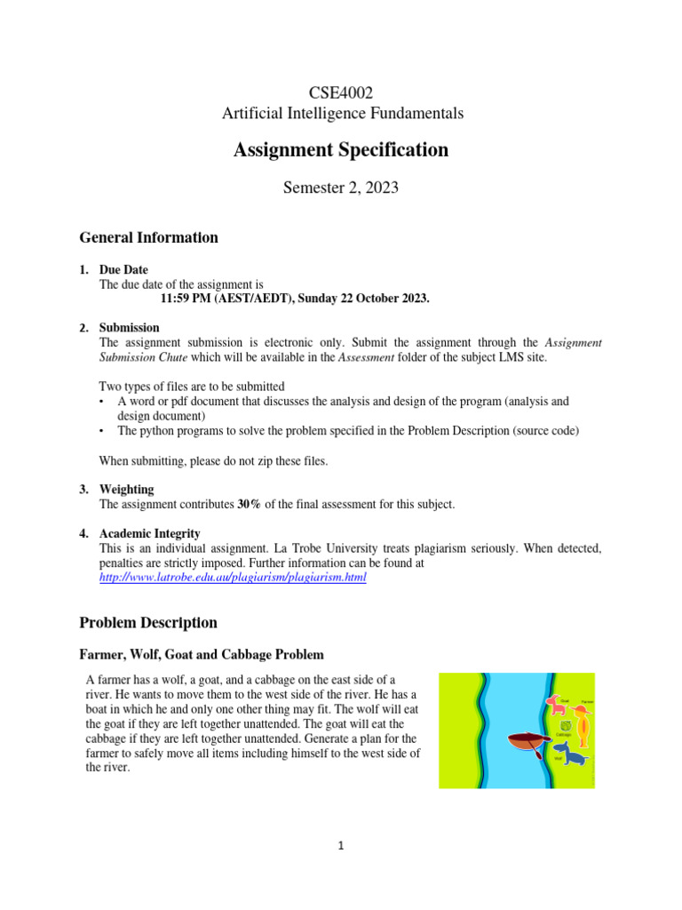 2023 S2 AIF Assignment Specification | PDF | Computer Science ... 2023 S2 AIF Assignment Specification | PDF | Computer Science ...