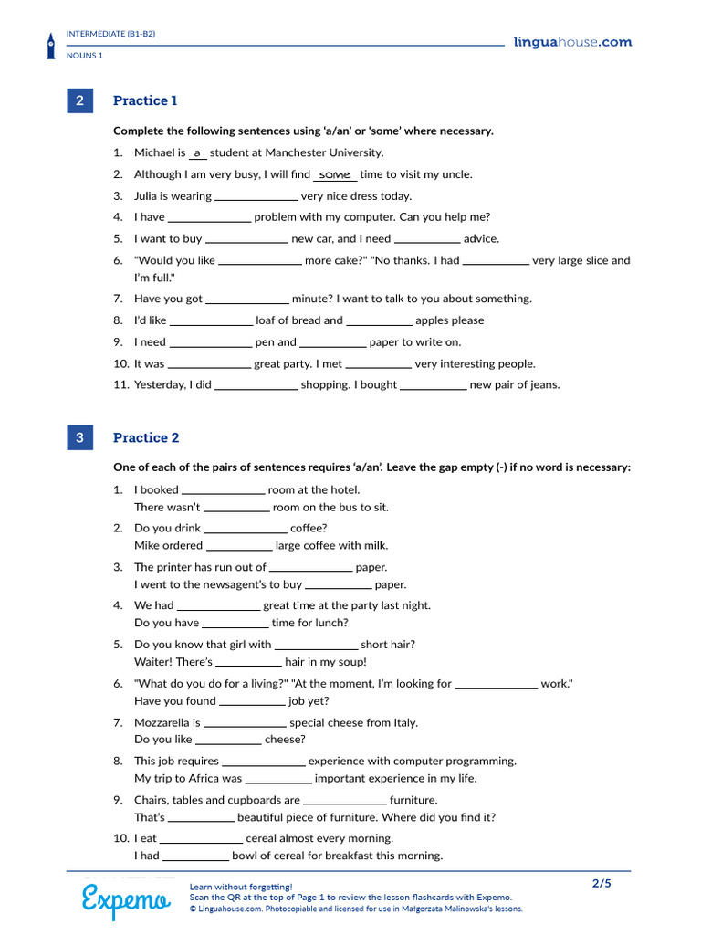 Nouns 1 British English Student | PDF