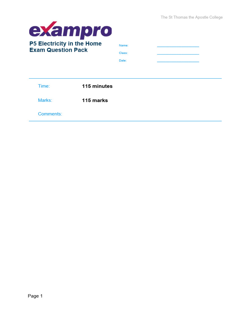 p5 Electricity in The Home Exam Qs | PDF | Fuse (Electrical) | Ac Power ... p5 Electricity in The Home Exam Qs | PDF | Fuse (Electrical) | Ac Power ...