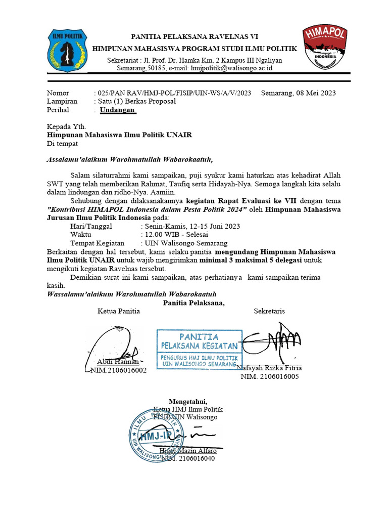 Undangan Unair | PDF