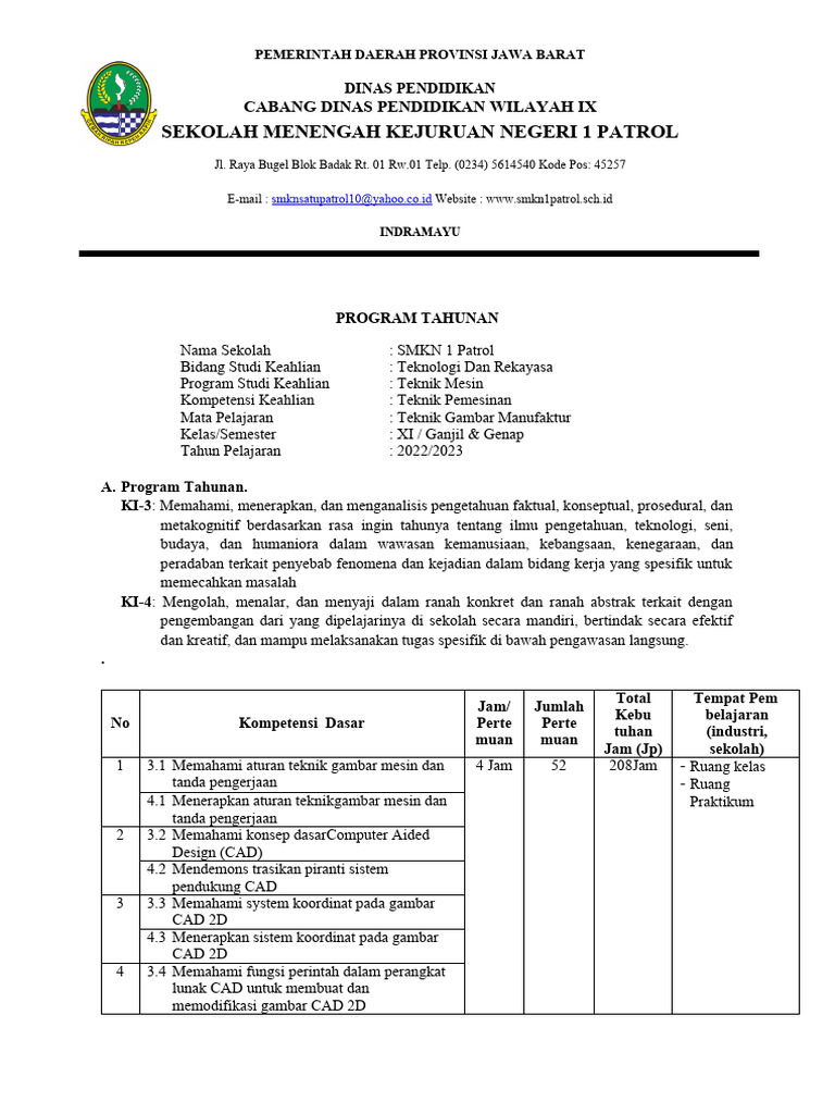 Prota & Prosem | PDF