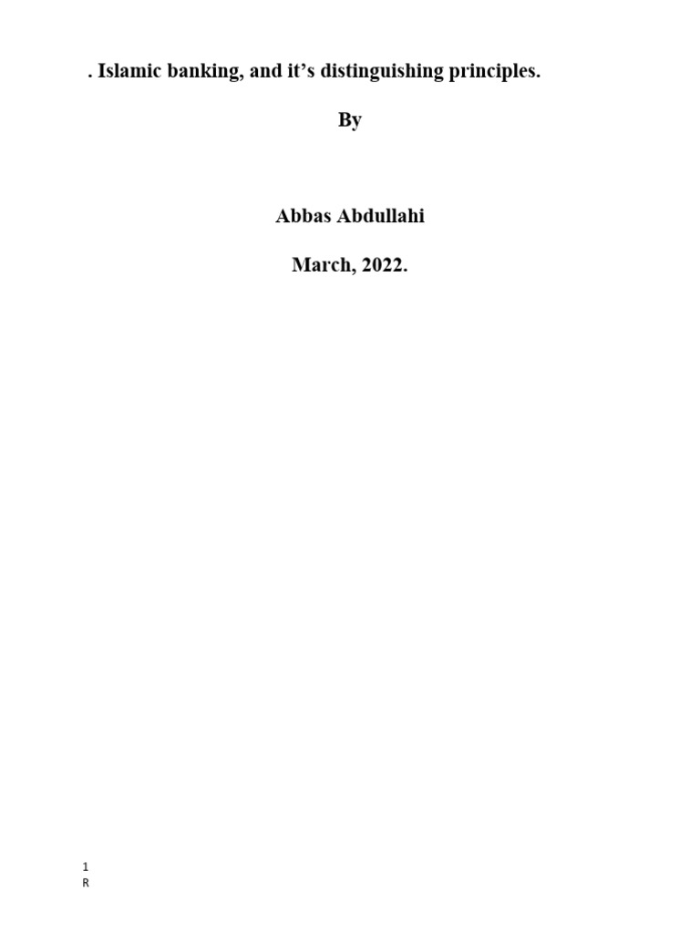 ABBAS Abdullahi J Islamic Banking | PDF | Islamic Banking And Finance ...
