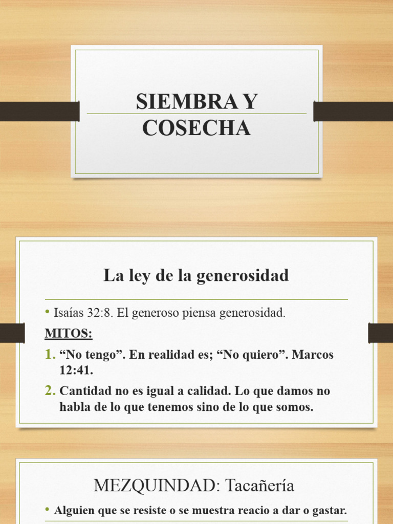 Siembra y Cosecha | PDF