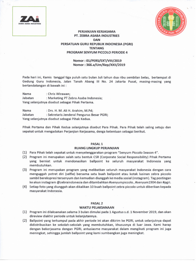 Mou Pgri Picolo 2019 | PDF