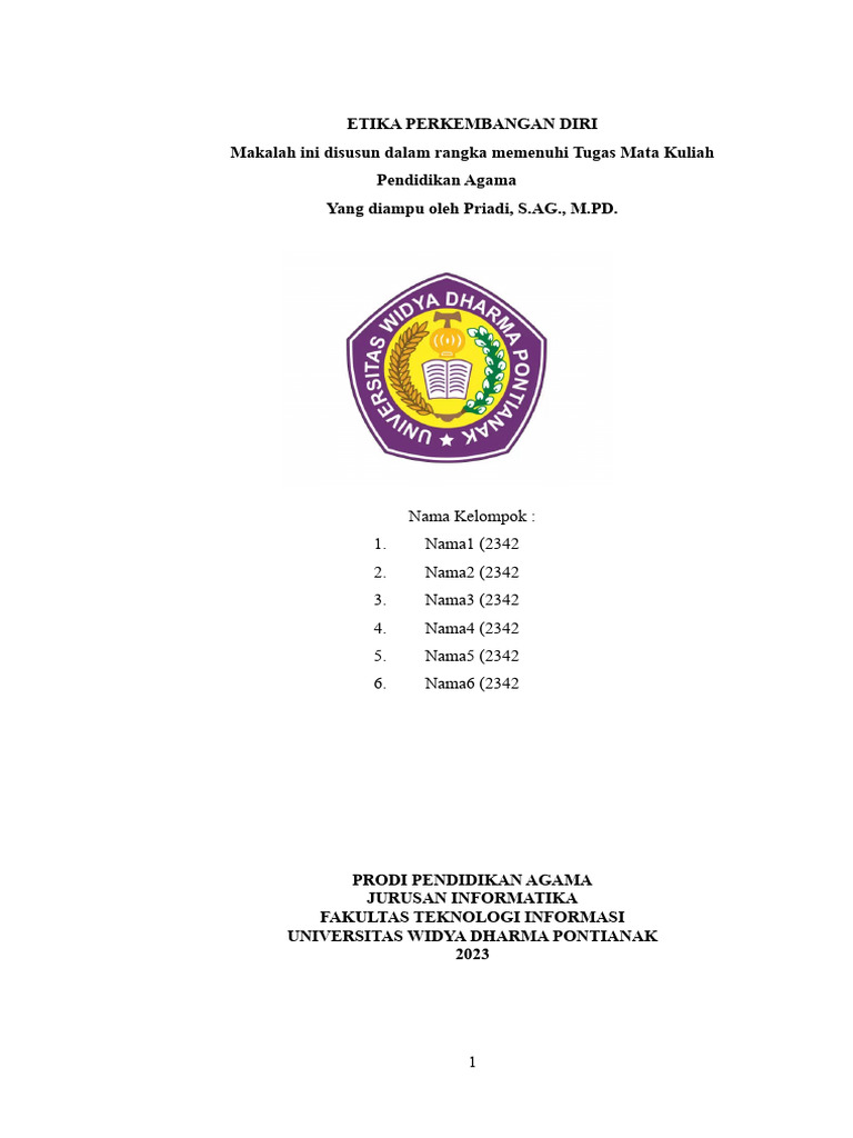 Etika Perkembangan Diri | PDF | Karier & Perkembangan | Pengembangan Diri