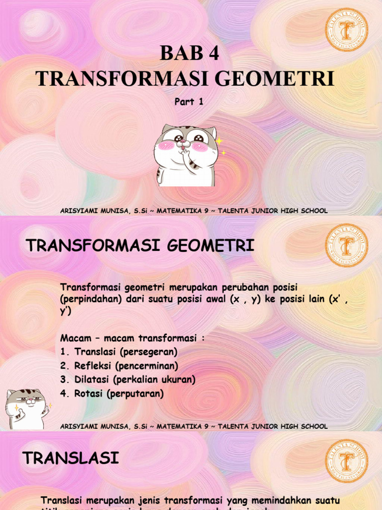 Matematika-9-Bab 4 - Transformasi Geometri | PDF