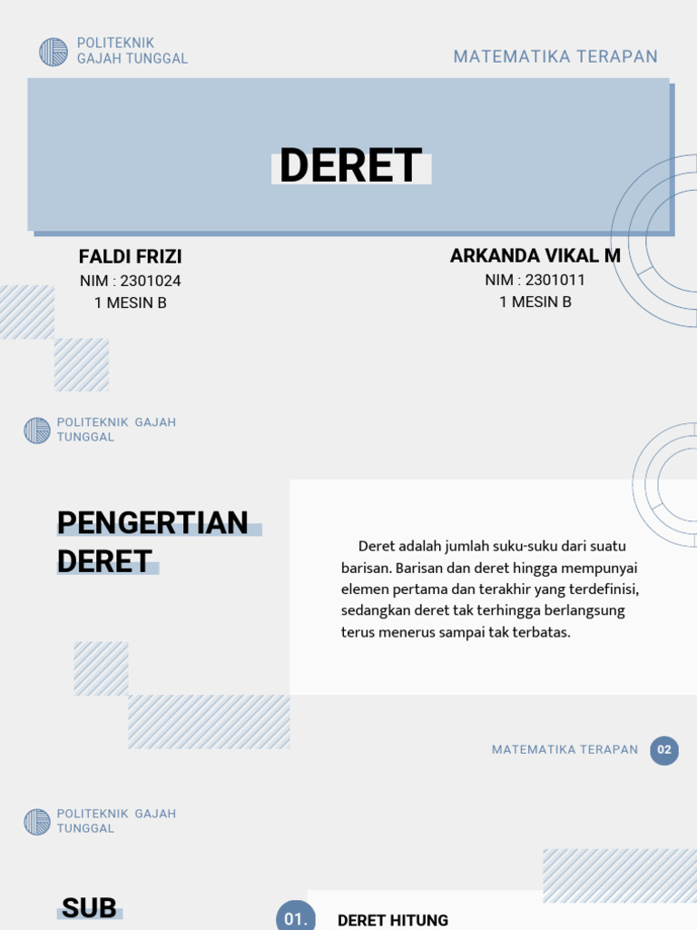 Soal dan Rumus Deret Matematika | PDF