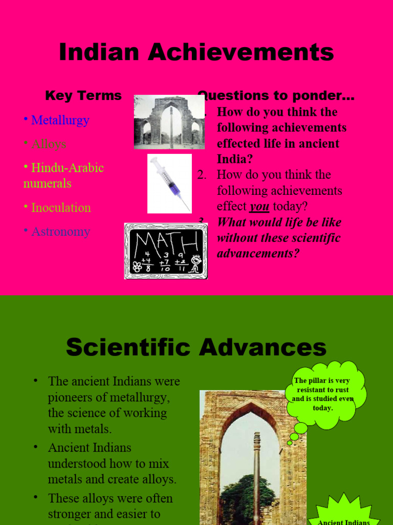 Indian Achievements | PDF | Metallurgy | Physical Sciences