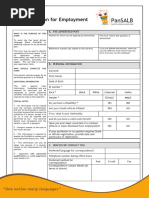 SACE Employment Application Form | PDF | Justice | Crime & Violence